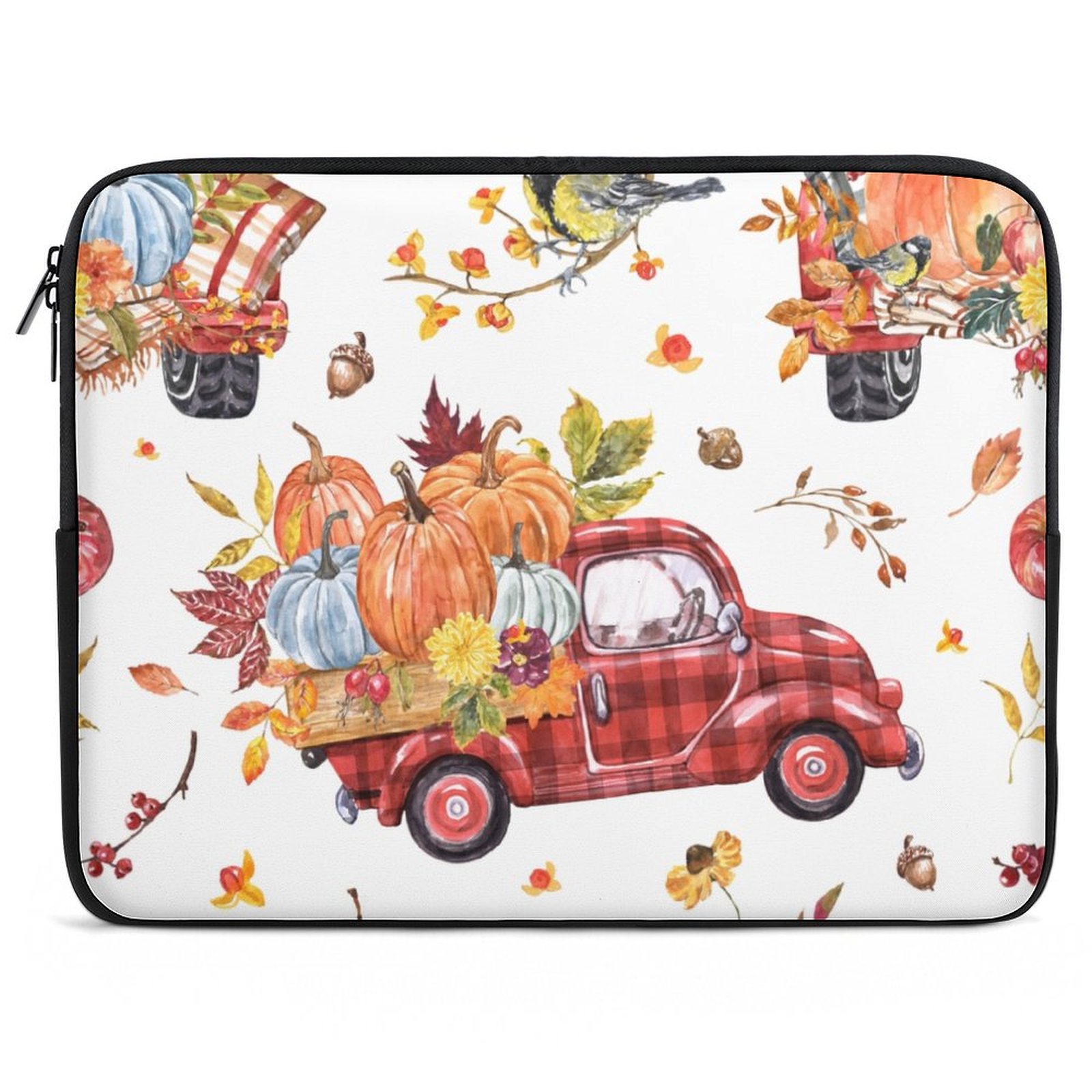 ANYWAY.GO Neoprene Notebook Computer Pocket CaseWatercolor Pattern Red ...