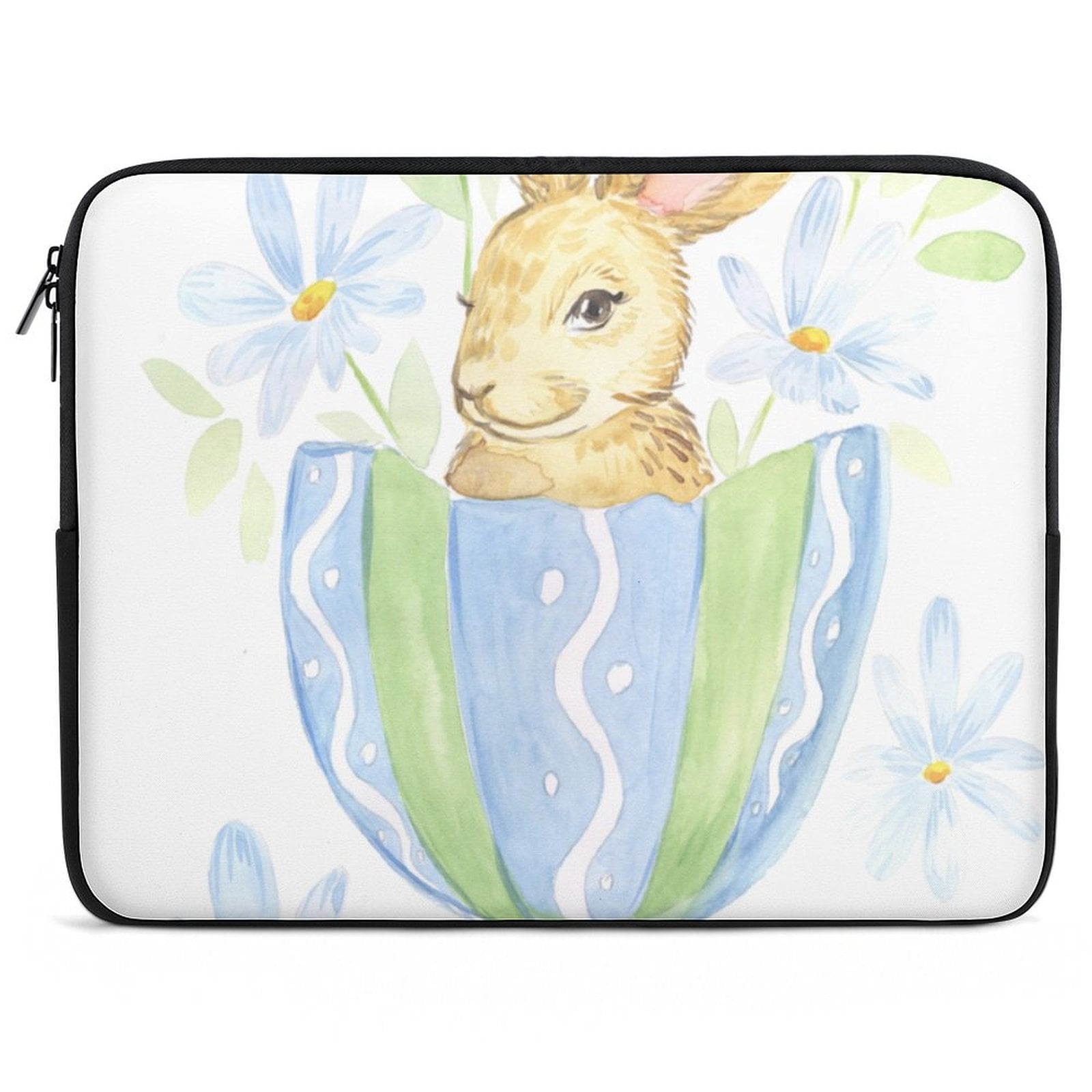 ANYWAY.GO Neoprene Notebook Computer Pocket CaseWatercolor Rabbit Hare ...