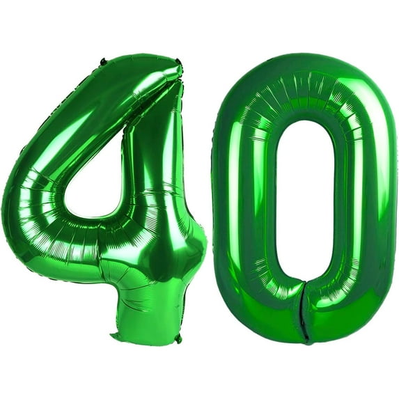 ANYWAY.GO Number 40 Balloon 40 inch, 40th Birthday Decorations, 40 Year ...