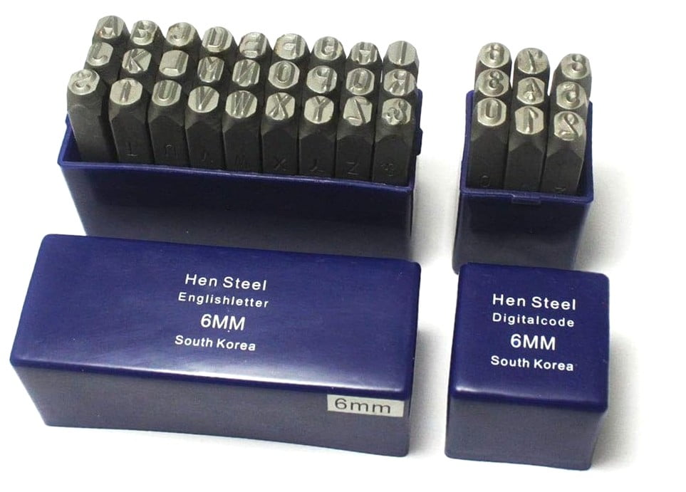 ANYWAY.GO Number and Letter Stamp Set (36 Piece Set/ 0-9) Industrial ...