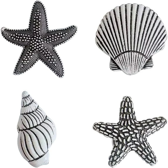 ANYWAY.GO Ocean Theme Knobs, Single Hole Handle for Bedroom with Screws ...