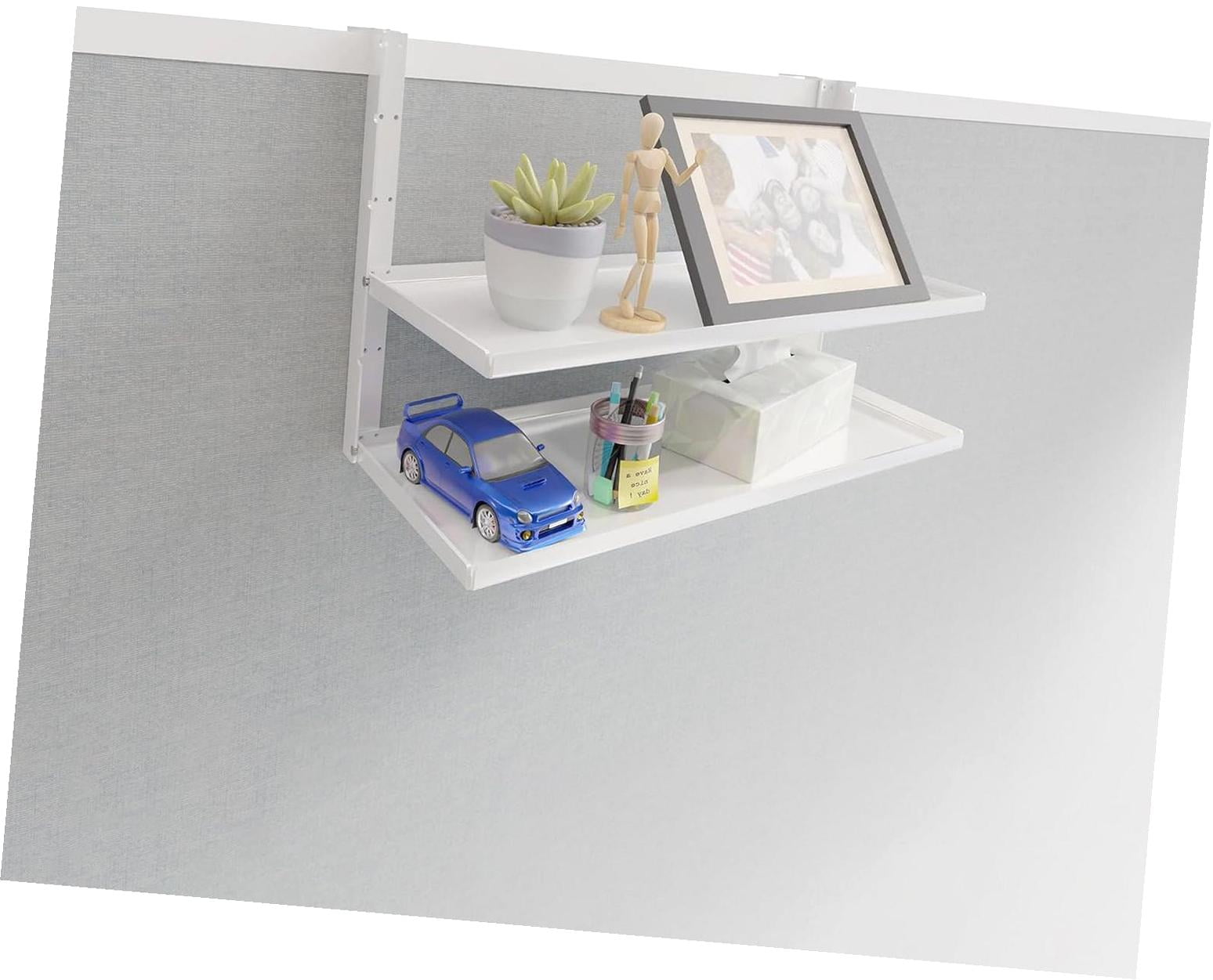 ANYWAY.GO Office Cubicle Shelf - 13.8'' x 5.9'' Dual-Tier Storage ...