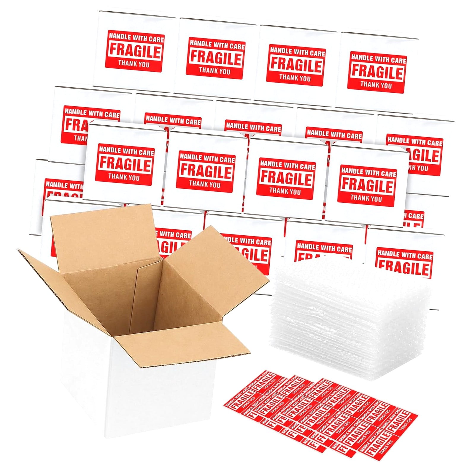 ANYWAY.GO -Pack 5x5x5 Shipping Boxes for Small Business, White Mailing ...