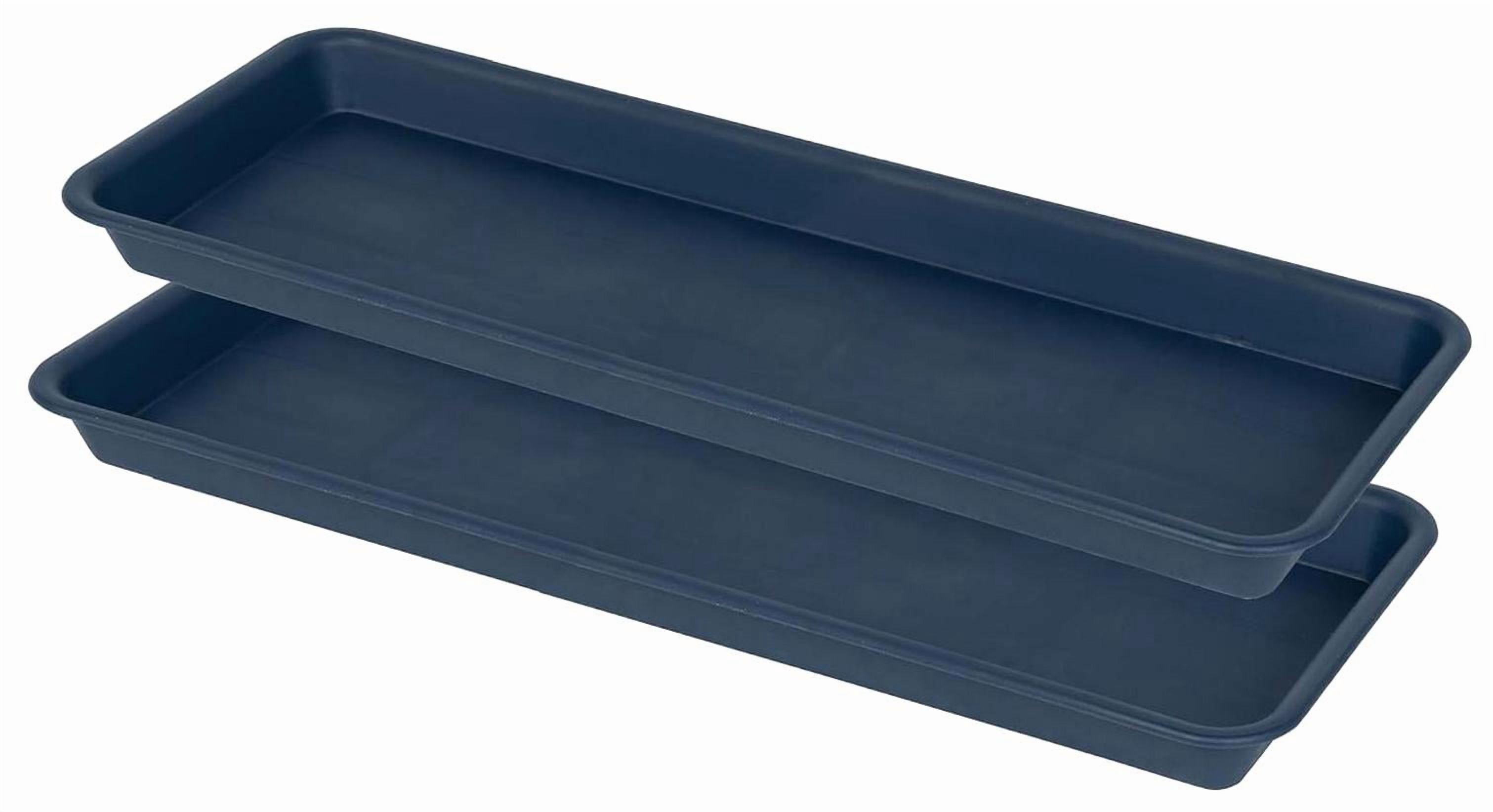 ANYWAY.GO Pair of Plastic Plant Trays, Rectangular 14 Inch, Indoor ...
