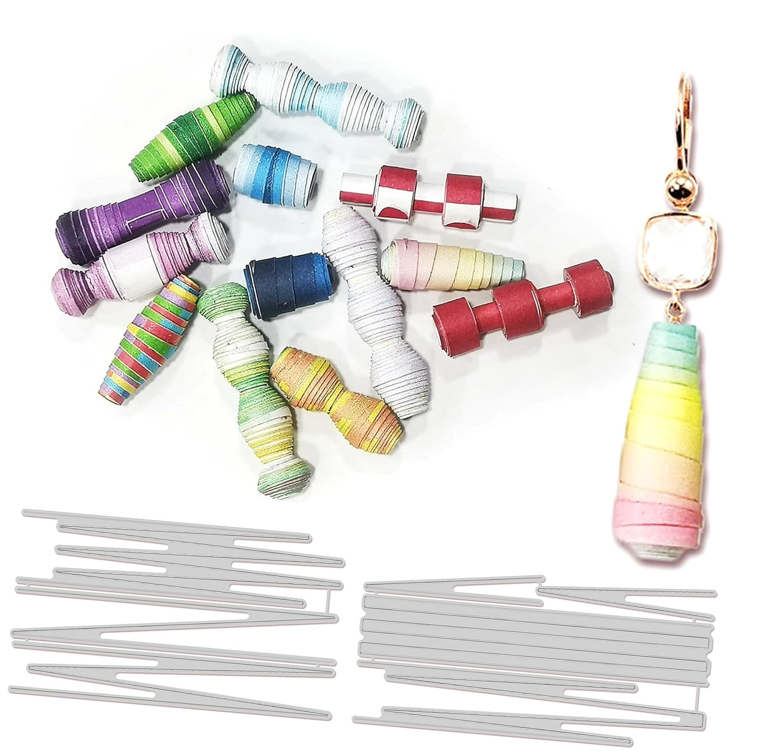 ANYWAY.GO Paper Beads for Card Making Carbon Steel Embossing Stencils ...