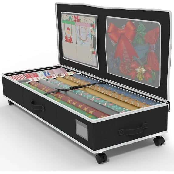 ANYWAY.GO Paper Storage Container with Wheels: Fits 41-inch Under-bed ...