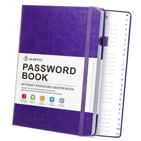 ANYWAY.GO Password Book with Individual Alphabetical , 7" Internet ...