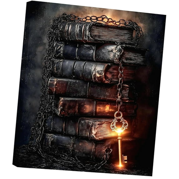 ANYWAY.GO Pictures Decor 20x30, Dark Academia Old Books Canvas Wall for ...