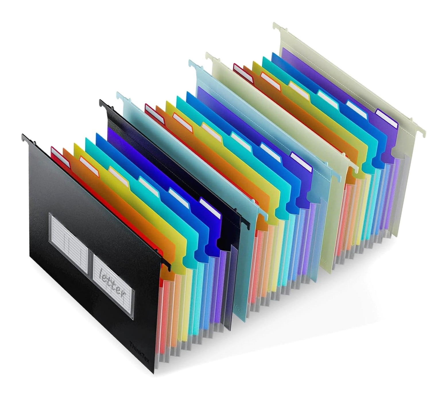 ANYWAY.GO Plastic Expanding Hanging File Folders, 7 1.2" Accordion ...