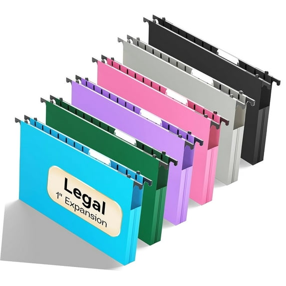ANYWAY.GO Plastic Extra Size Hanging File Folders,12 Pack Reinforced ...