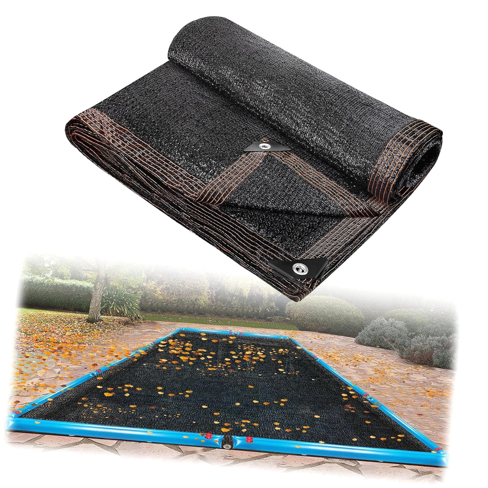 ANYWAY.GO Pool Net Cover- Thickened Rectangle Netting with Reinforced ...