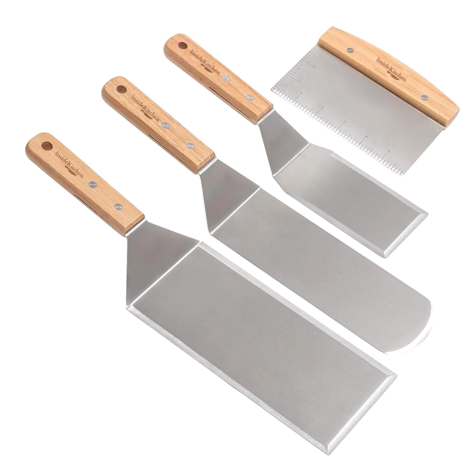 ANYWAY.GO Professional Griddle Spatula Kit – 4-Piece Flat Top Grill ...