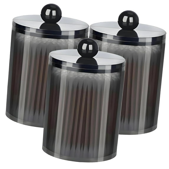 ANYWAY.GO Qtip Dispenser Apothecary Jars Bathroom Qtip Holder Storage ...