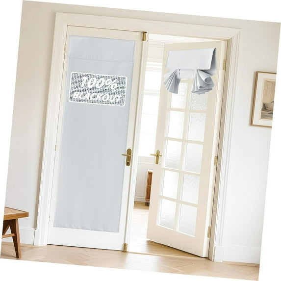 ANYWAY.GO RYB 100% Linen Door Window Curtains for French Door, Tricia ...