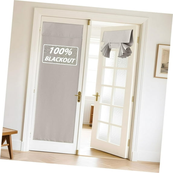 ANYWAY.GO RYB 100% Linen Door Window Curtains for French Door, Tricia ...