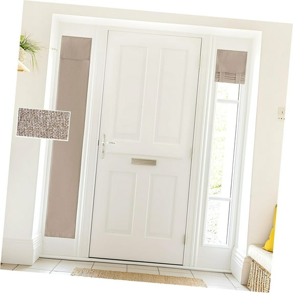 ANYWAY.GO RYB 100% Linen Sidelight Curtain for Side Window Adhesive ...