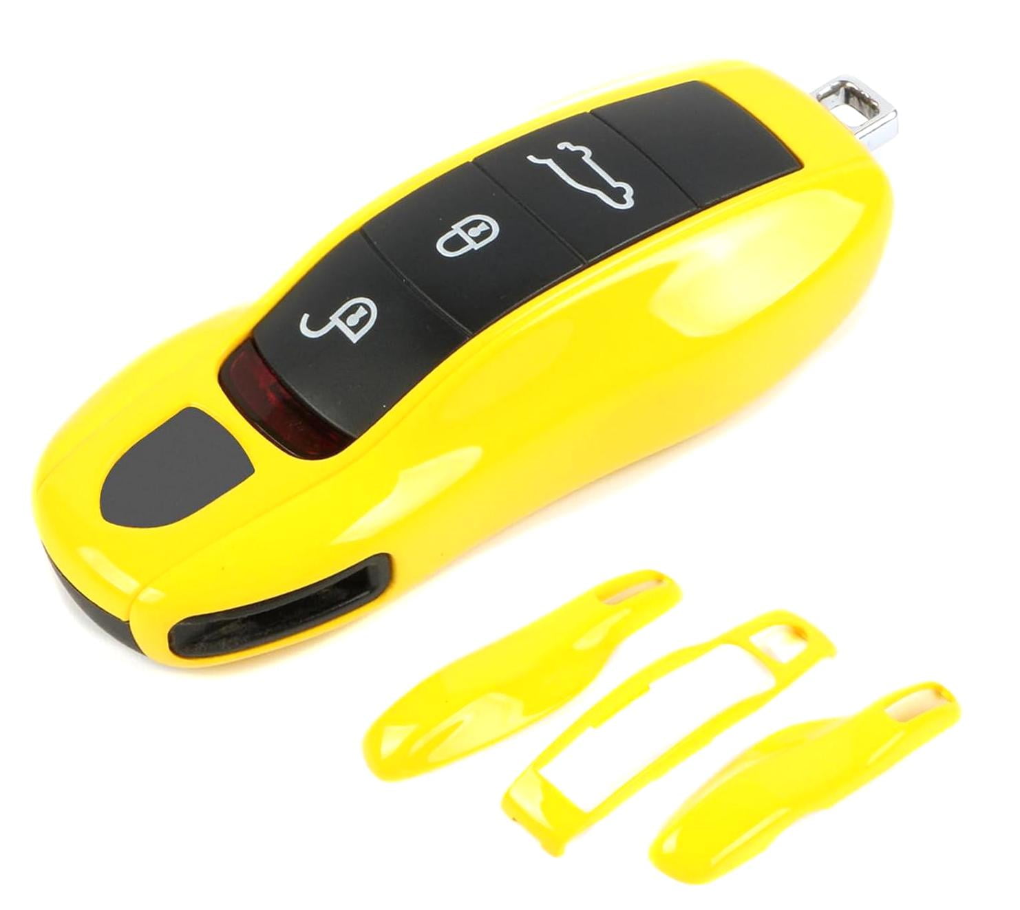 ANYWAY.GO Racing Yellow Key Fob Cover with Key Shell Replacement for ...