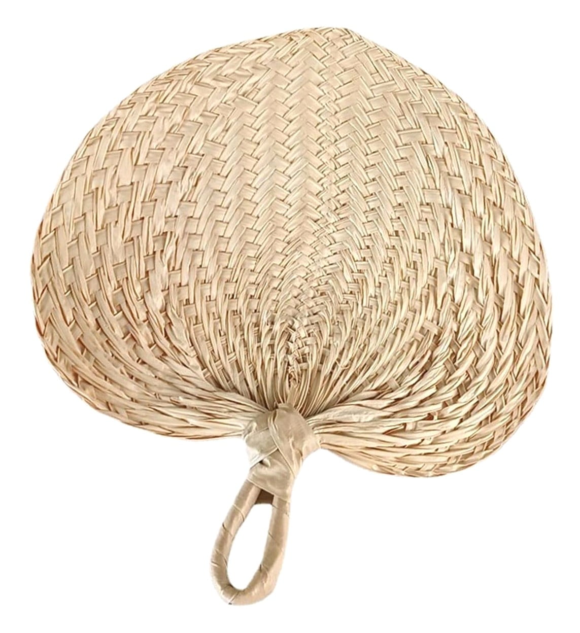 ANYWAY.GO Raffia Fans Heart Shaped Hand Fans Handheld Fans Chinese ...