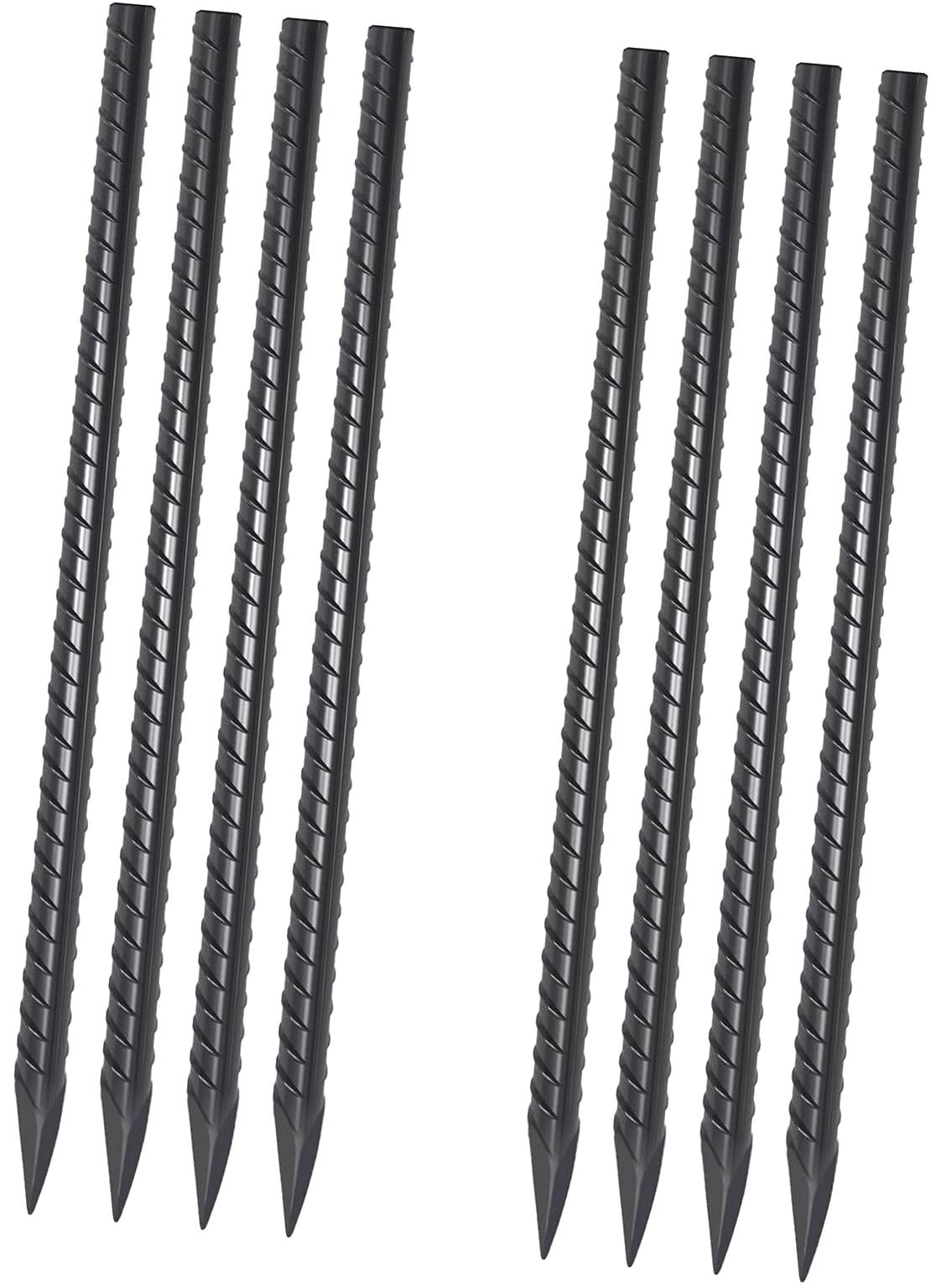ANYWAY.GO Rebar Stakes 48 Inch 8-Pack Concrete Form Stakes Straight, 3/ ...