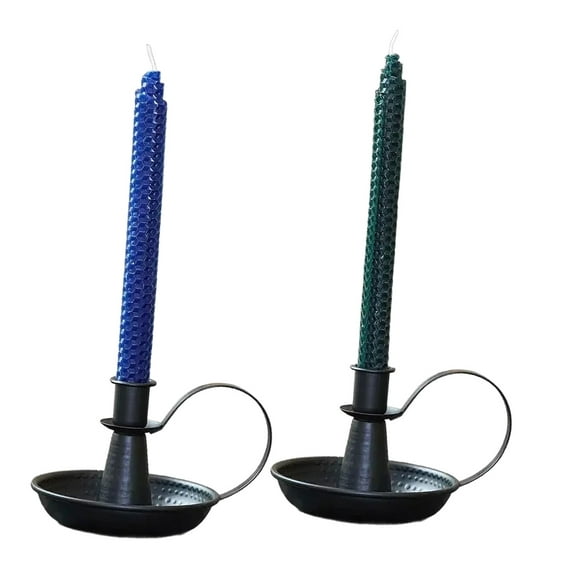 ANYWAY.GO Retro Iron Taper Holder, Candlestick Holders Candlelight ...
