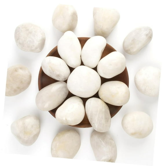 ANYWAY.GO River Rocks Polished White Pebbles, 2-3 inches, 10 lbs for ...