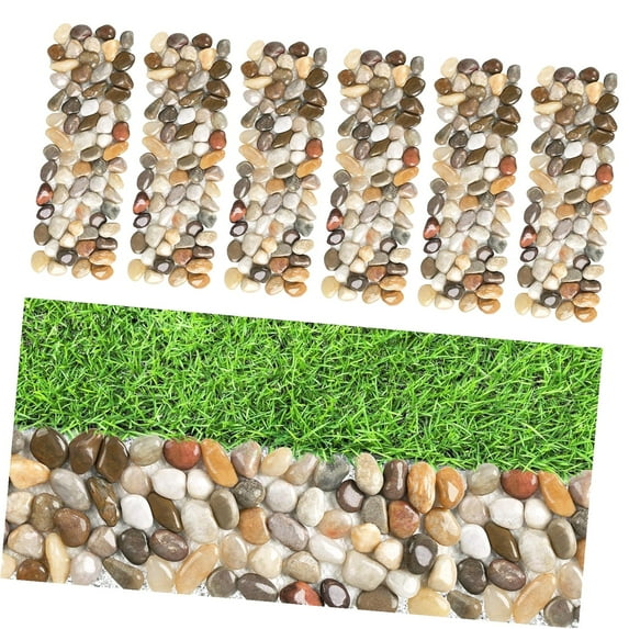 ANYWAY.GO River Stepping Stones for Walkway, 6 Pieces 12" 4" Rectangle ...