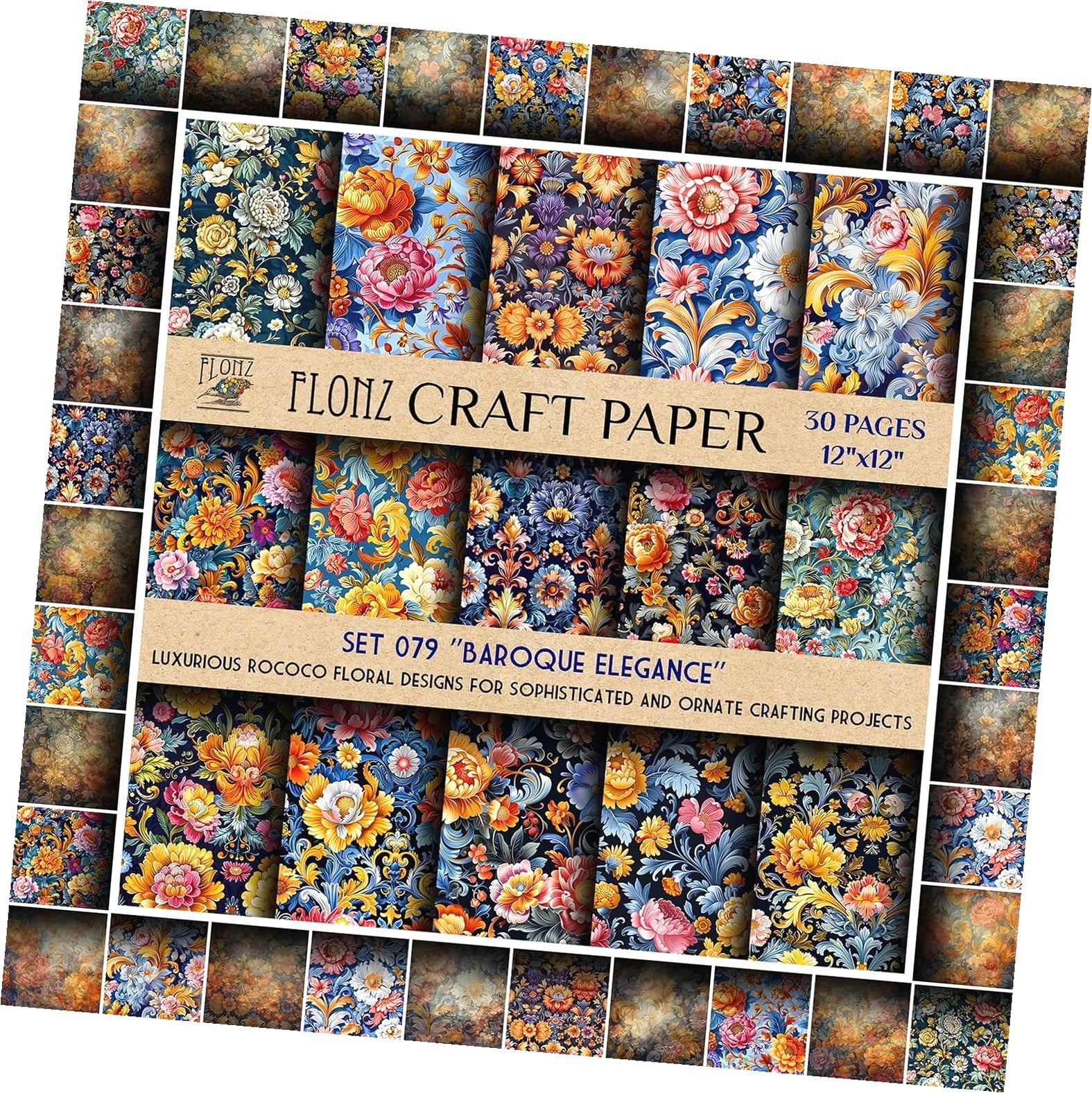 ANYWAY.GO Scrapbook Paper (30 pages 12"x12") Baroque Elegance: Rococo ...