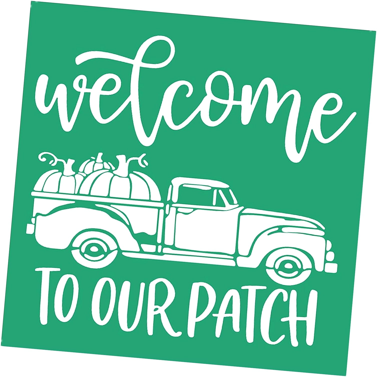 ANYWAY.GO Self-Adhesive Silk Screen Stencils Autumn Pumpkin Truck ...