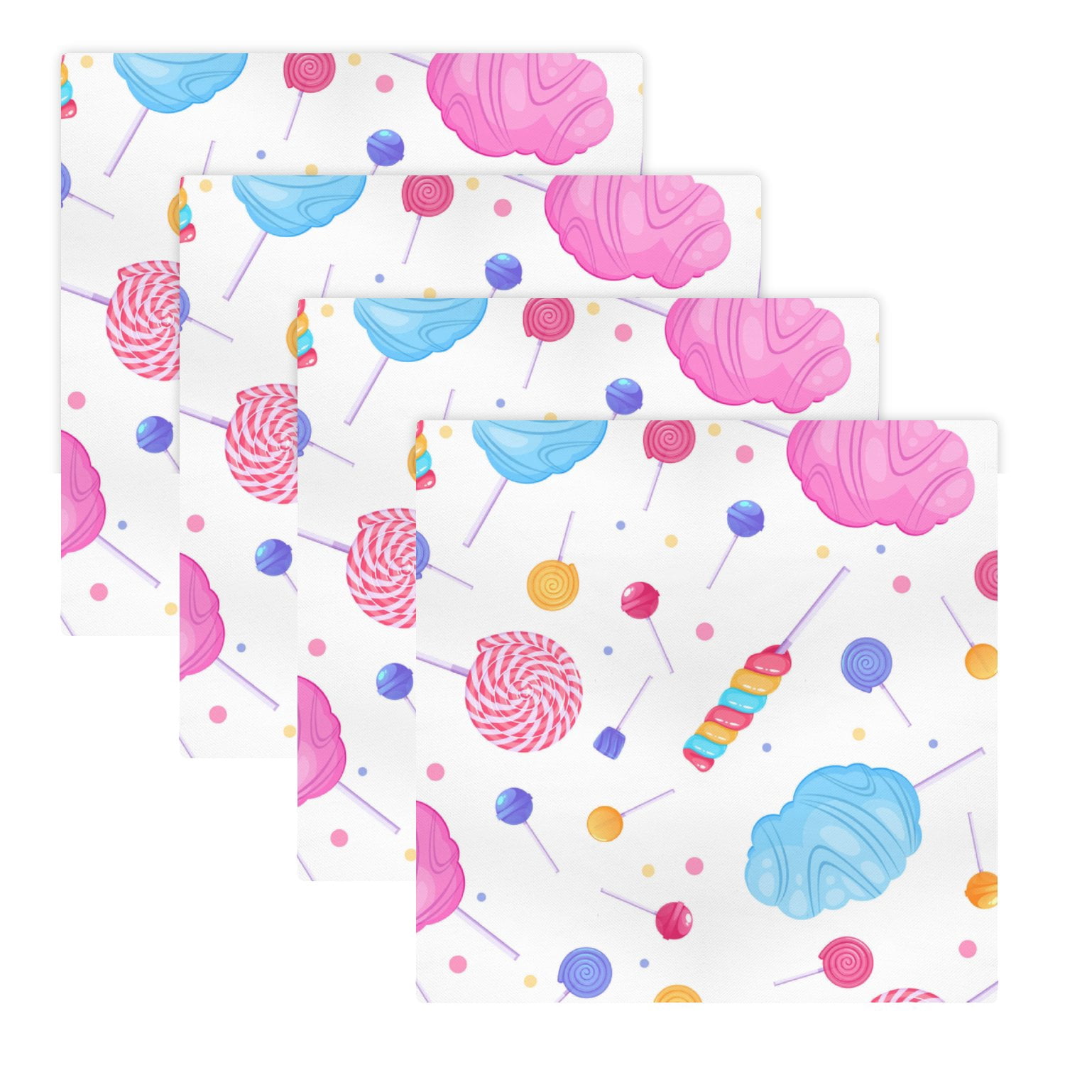 ANYWAY.GO Set of 4, 20x20 inch Reusable Washable Polyester Dinner Table ...