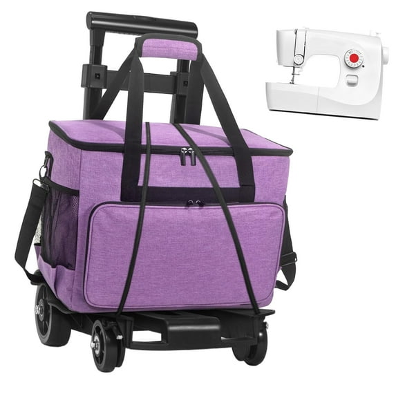 ANYWAY.GO Sewing Machine Case with Wheels, Detachable Rolling Sewing ...