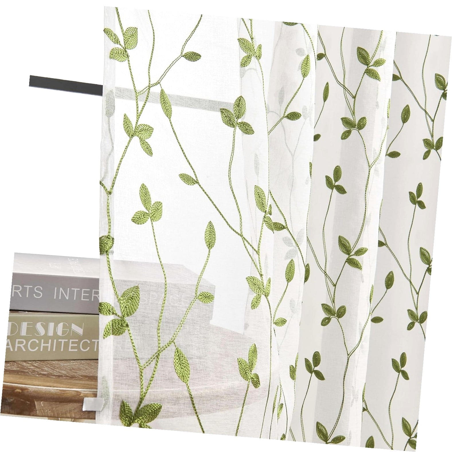 ANYWAY.GO Sheer Curtains for Bedroom 63 Inch Length 2 Panels Set, Rod ...