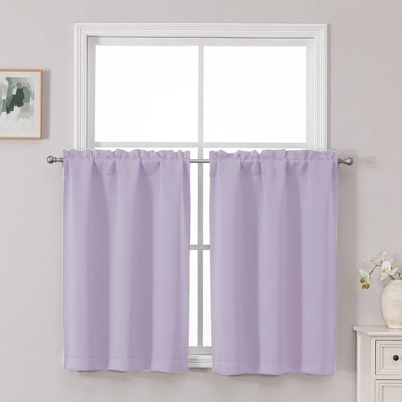 ANYWAY.GO Short Curtains 36 Inch Length, Small Light Curtain Tier Rod ...