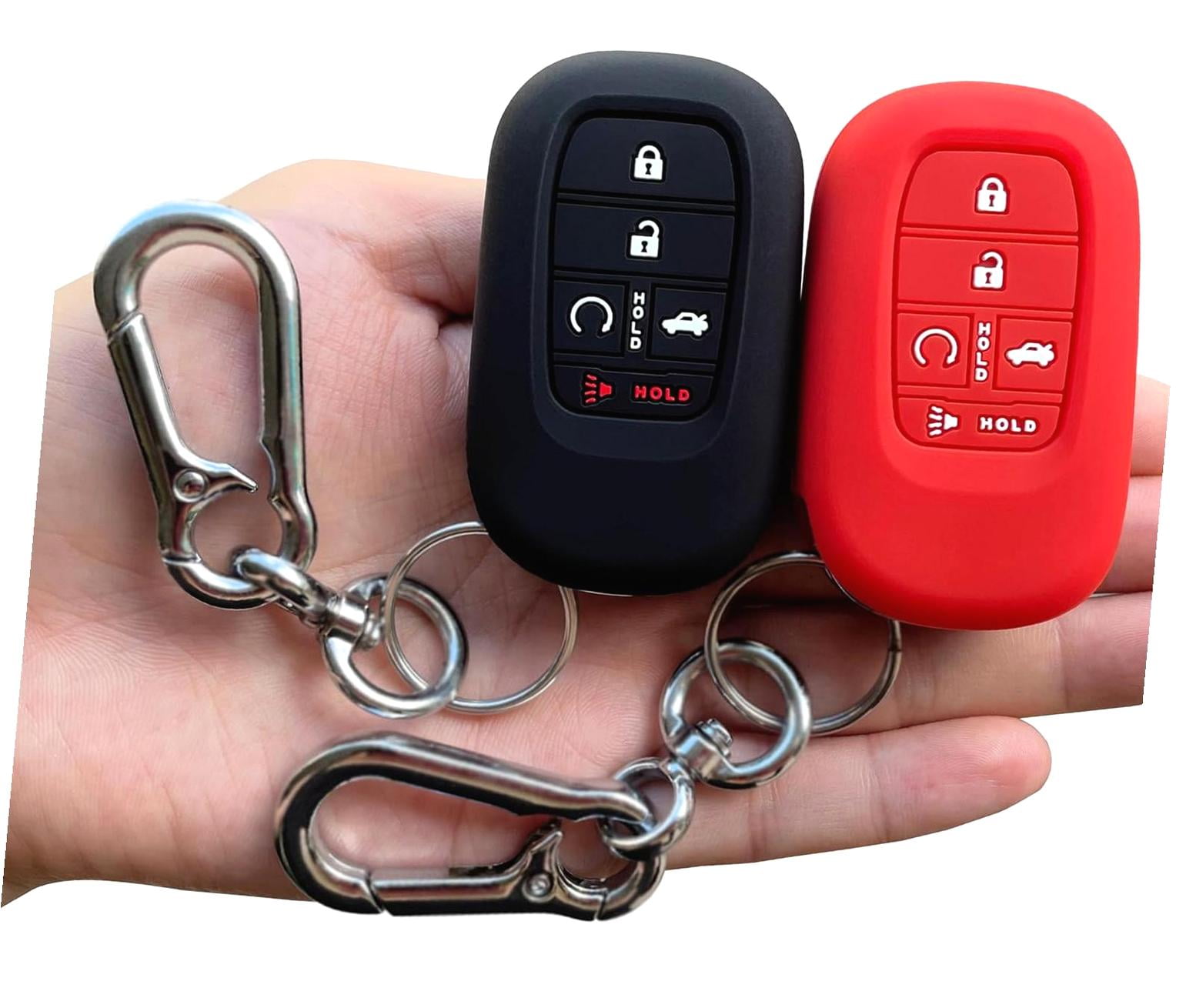 ANYWAY.GO Silicone Key Fob Cover Set for (5 Buttons) 2022-2025 Accord -V CR-V, 2-Pack, Red ...