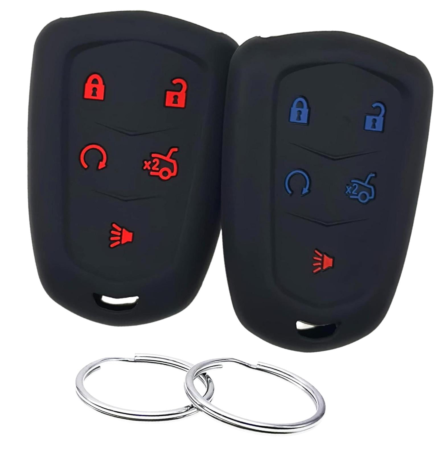 ANYWAY.GO Silicone Rubber Key Fob Cover for 5-Button Models (2014-2019 ATS, CT6, CTS, Escalade ...