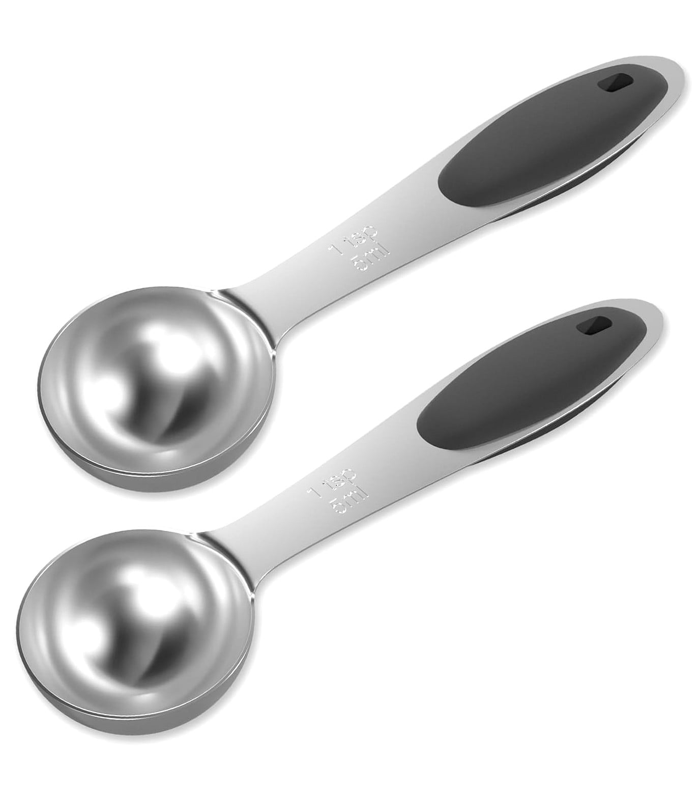 ANYWAY.GO Single Measuring Spoon, 2 Pieces, 1 Teaspoon (1/3 tbsp, 1/6 ...
