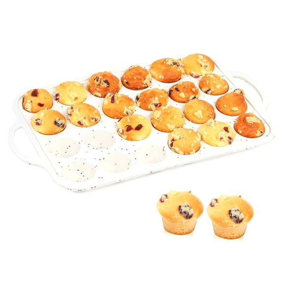 ANYWAY.GO Single Muffin Pan with Metal Frame, 24-Cup Nonstick Cupcake ...