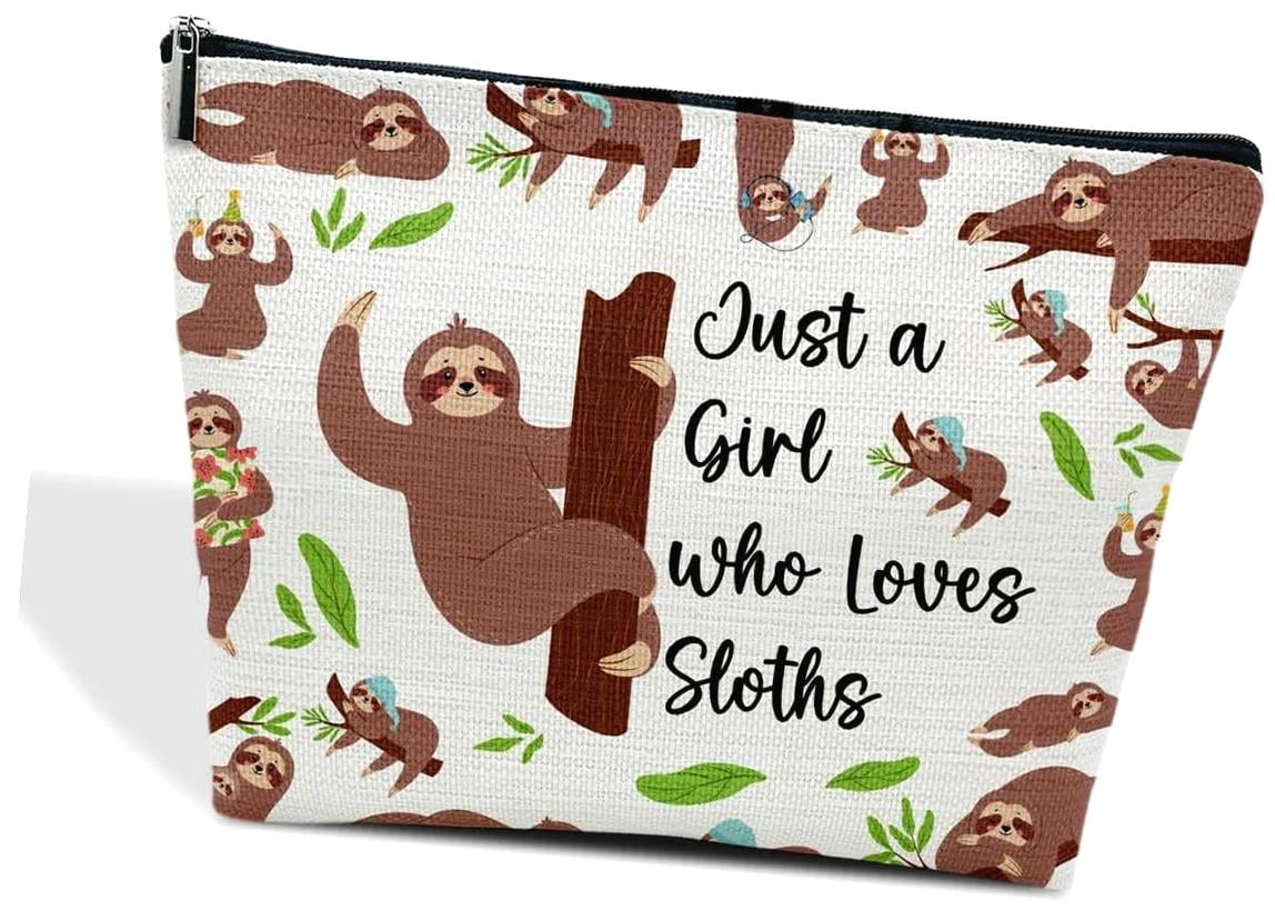 ANYWAY.GO Sloth Themed Makeup Bag for Sloth Lovers, Excellent for ...