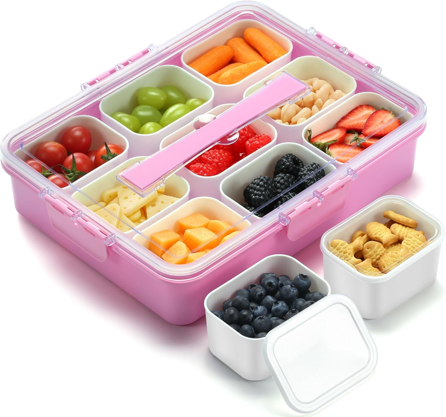 ANYWAY.GO Snackle Box Container for Adults with 9 Compartment, Divided ...