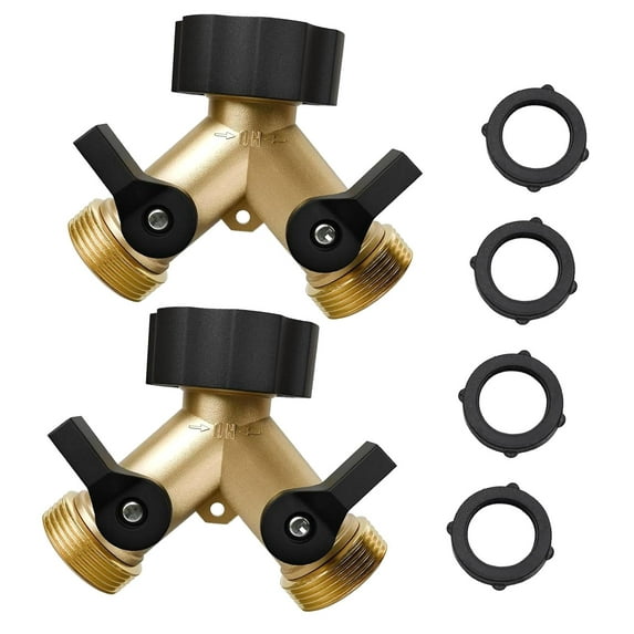 ANYWAY.GO Splitter 2 Way, Y Connector Splitter, Hose Adapter with 2 ...