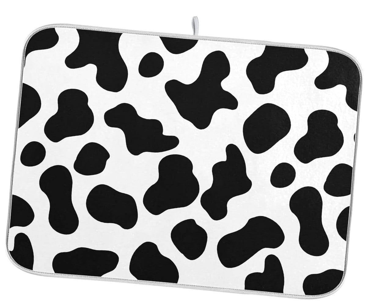 ANYWAY.GO Spots and White Dish Drying Mat 18x24 for Kitchen Farm House ...