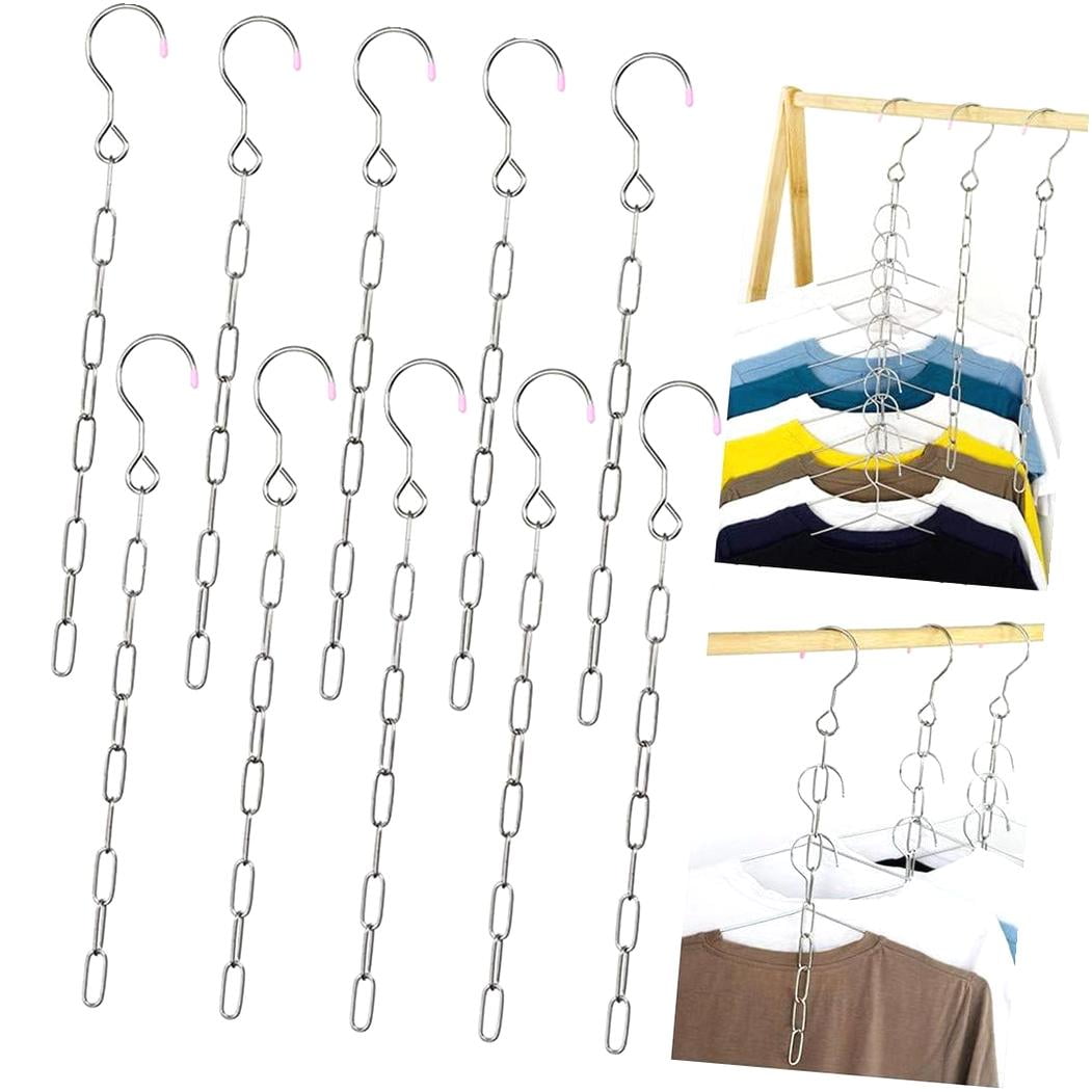 ANYWAY.GO Stainless Steel Space Saving Hanger Chains Magic Hangers ...