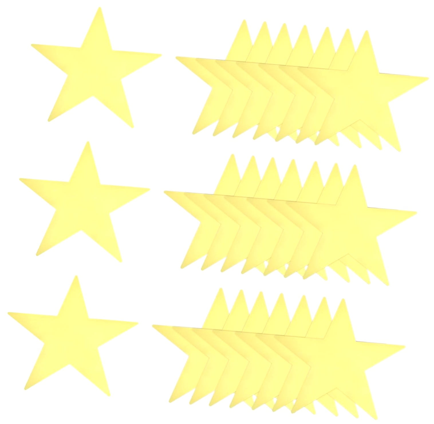 ANYWAY.GO Stars Cutouts Decoration, 40 Pcs 6" Double Printed Paper ...