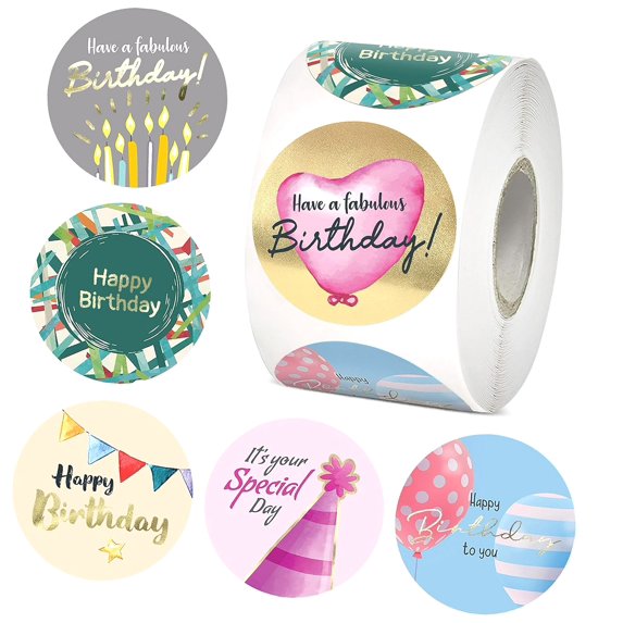 ANYWAY.GO Stickers, 6 Foiling Designs, Birthday Stickers , Birthday ...
