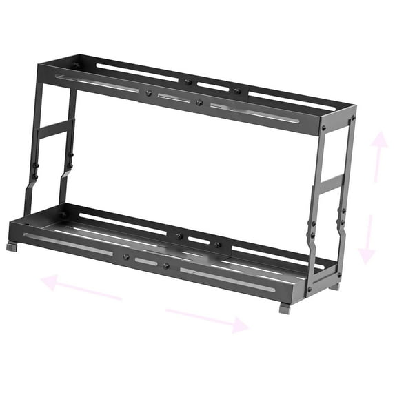 ANYWAY.GO Sturdy Metal Shelving Unit, 2-Tier Organizer Countertop ...