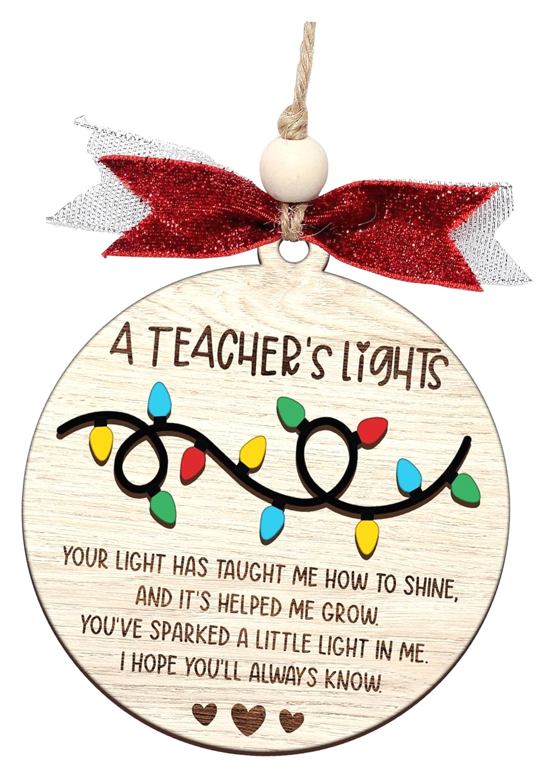 ANYWAY.GO Teacher Christmas Ornaments – Merry for Educators ...