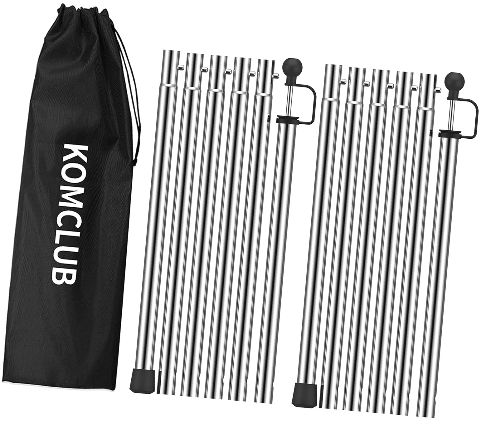 ANYWAY.GO Tent Poles Telescoping Tarp Poles Camping Steel Tarp Poles ...