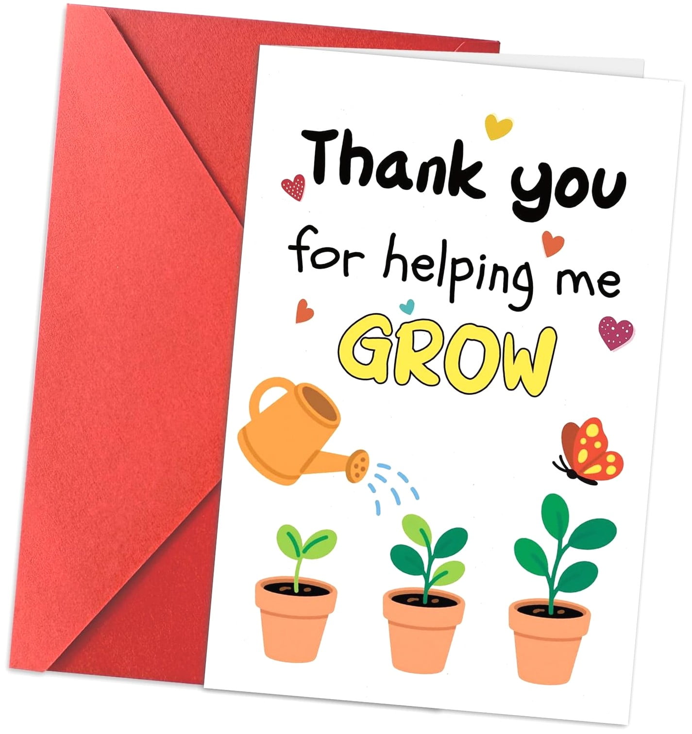ANYWAY.GO Thank You Card with Envelopes Thank You for Helping Me Grow ...