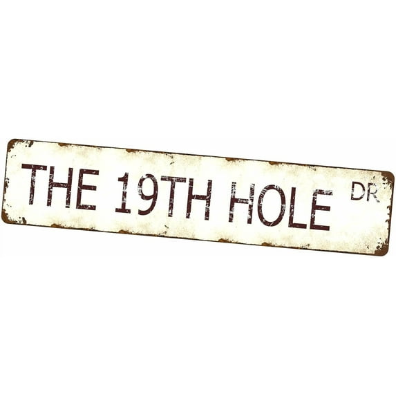 ANYWAY.GO Theme Sign 4x16 Inch The 19th Hole Retro Sign for Man Cave ...