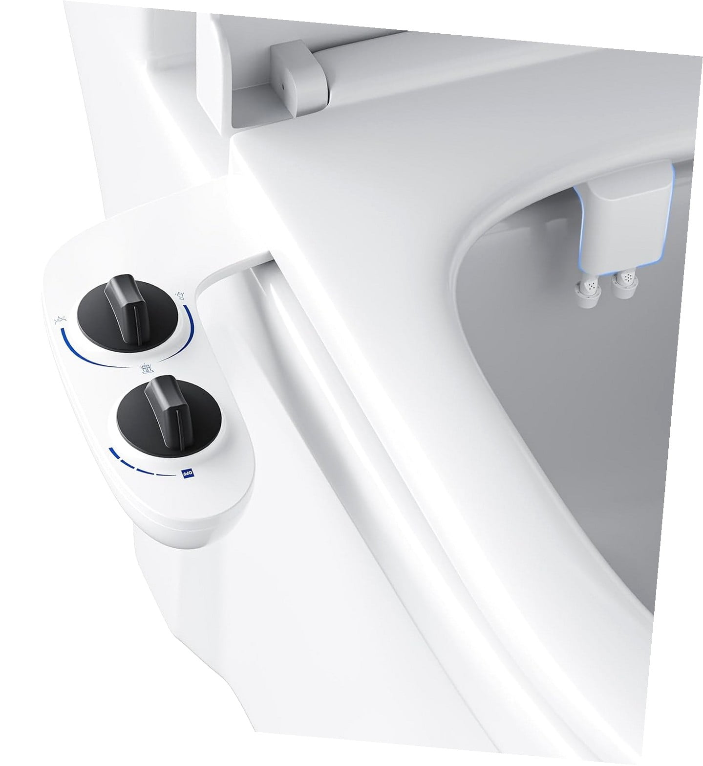 ANYWAY.GO Toilet Attachment, Non-Electric Dual (Feminine/ Wash), Self-Cleaning Fresh Water ...