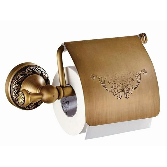 ANYWAY.GO Toilet Paper Holder with Cover, Wall Mounted Bathroom Tissue ...